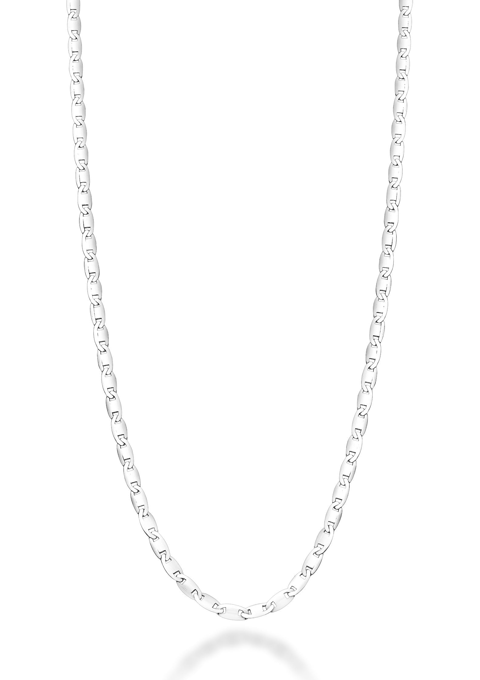 Miabella Italian 925 Sterling Silver Flat Valentino Mirror Link Chain ...