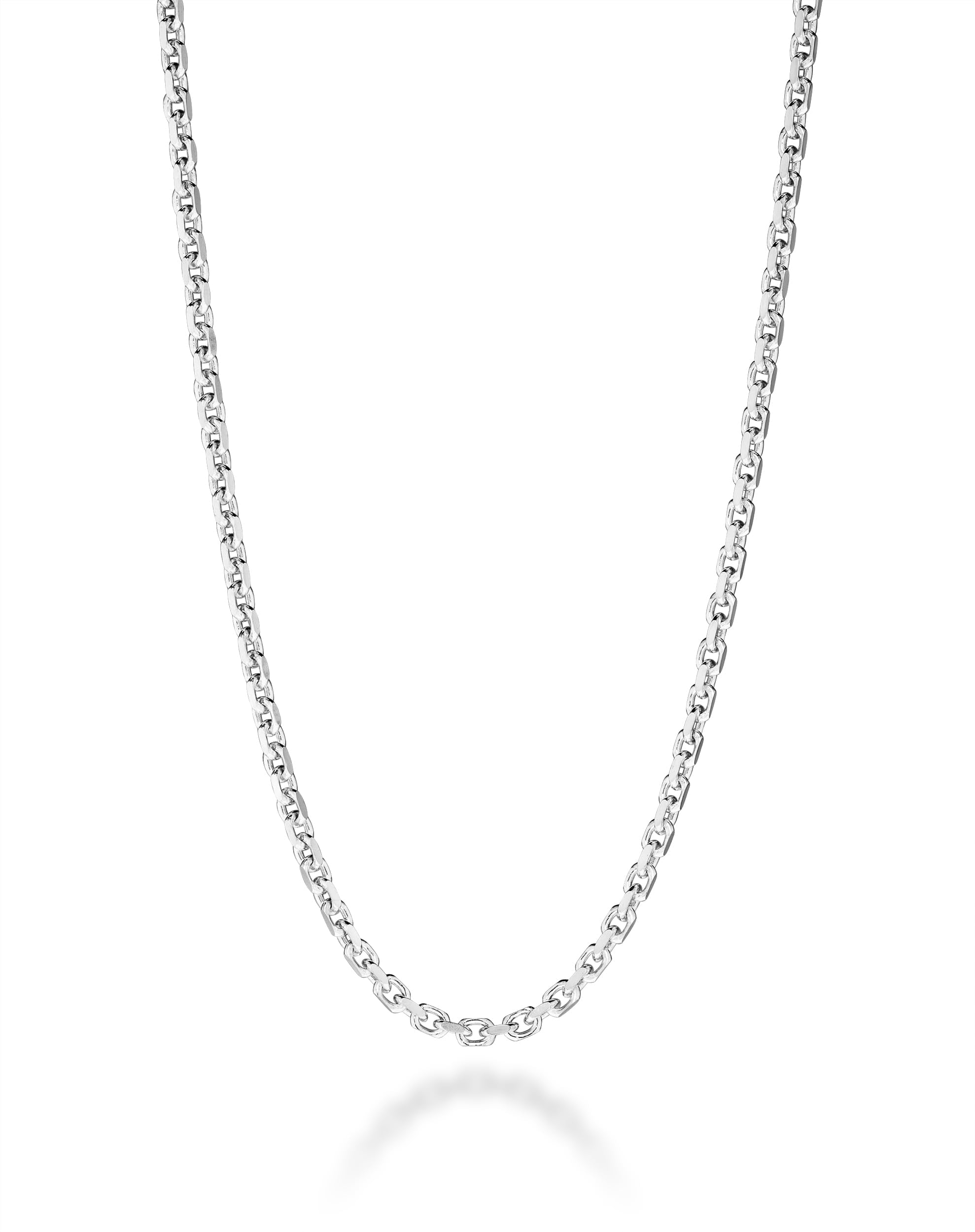 Miabella Italian 925 Sterling Silver Solid 2mm Cable Chain Necklace for ...