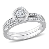 Everly Women's Diamond 10k White Gold Bridal Set - Walmart.com