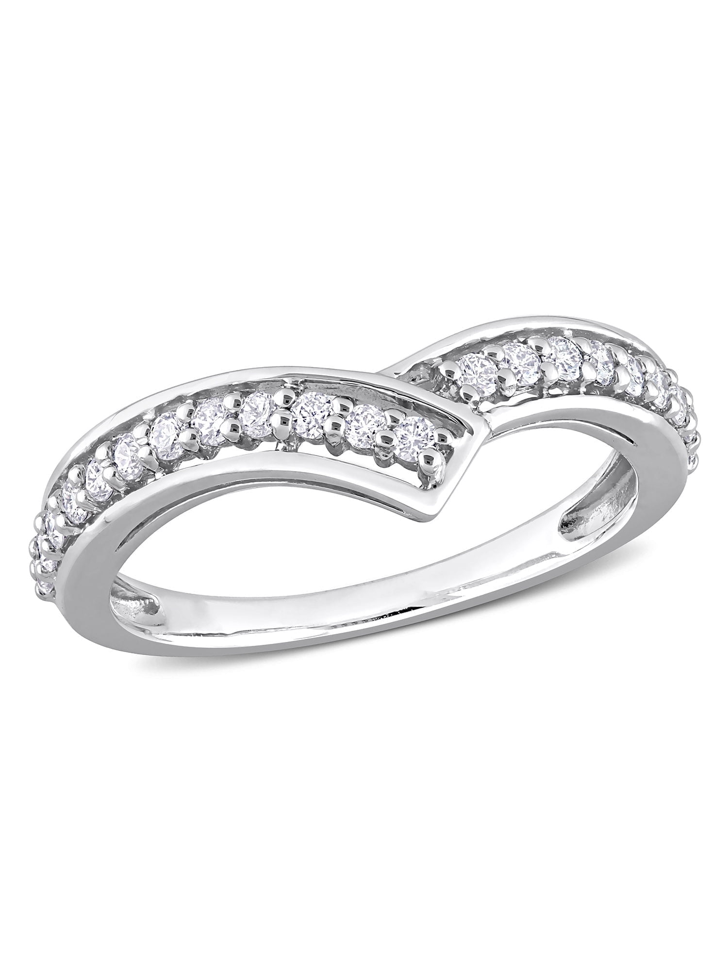 Everly Women's Diamond Platinum Ring - Walmart.com