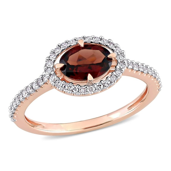 Everly Women's Amethyst 14K Rose Gold Engagement Ring - Walmart.com