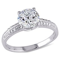 1/2 Carat T.G.W. Australian Crystal and CZ Sterling Silver Engagement Ring - Walmart.com