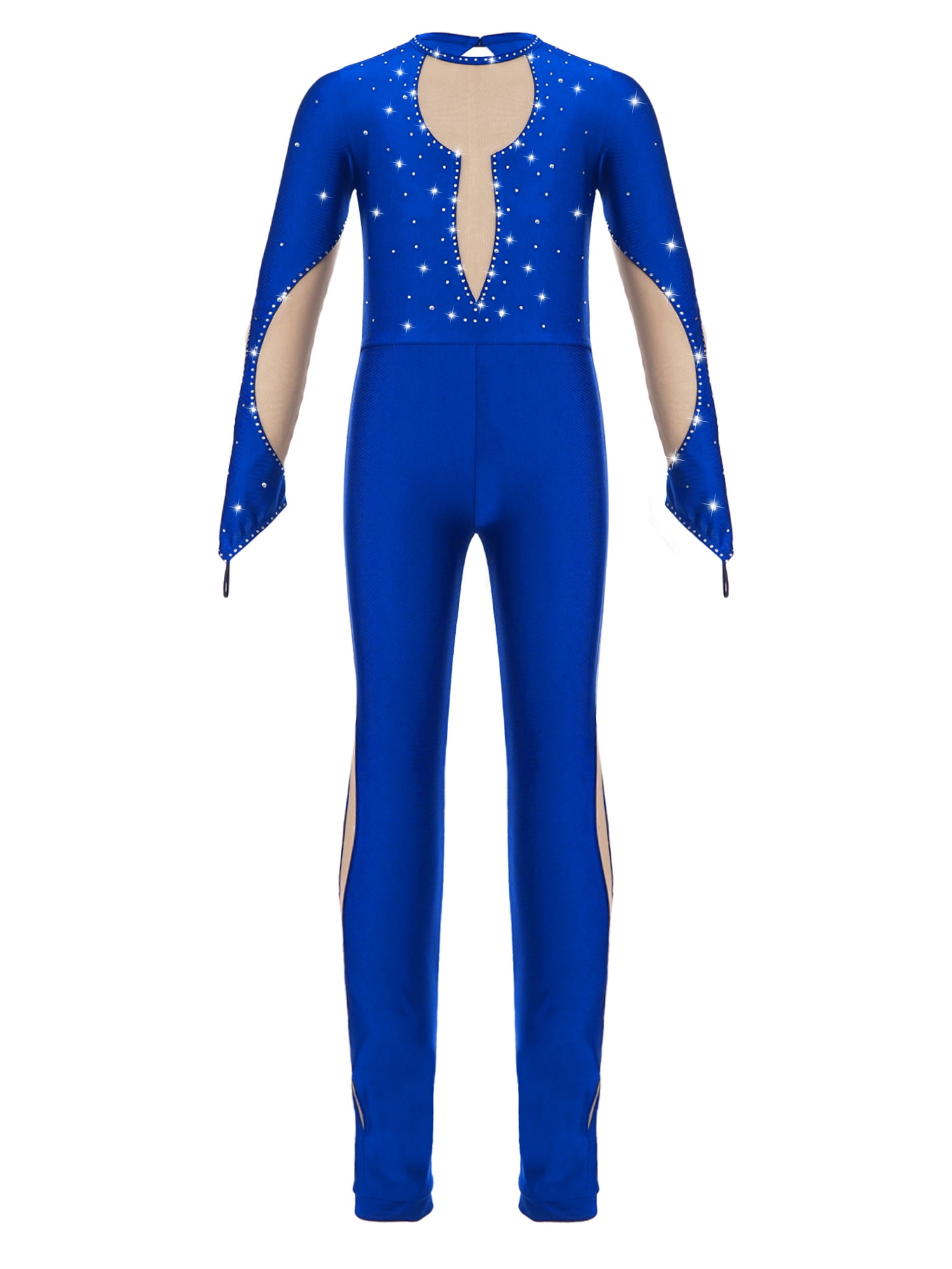 Miaeowve Girls One Piece Full Body Skating Jumpsuit Long Sleeve Ballet ...