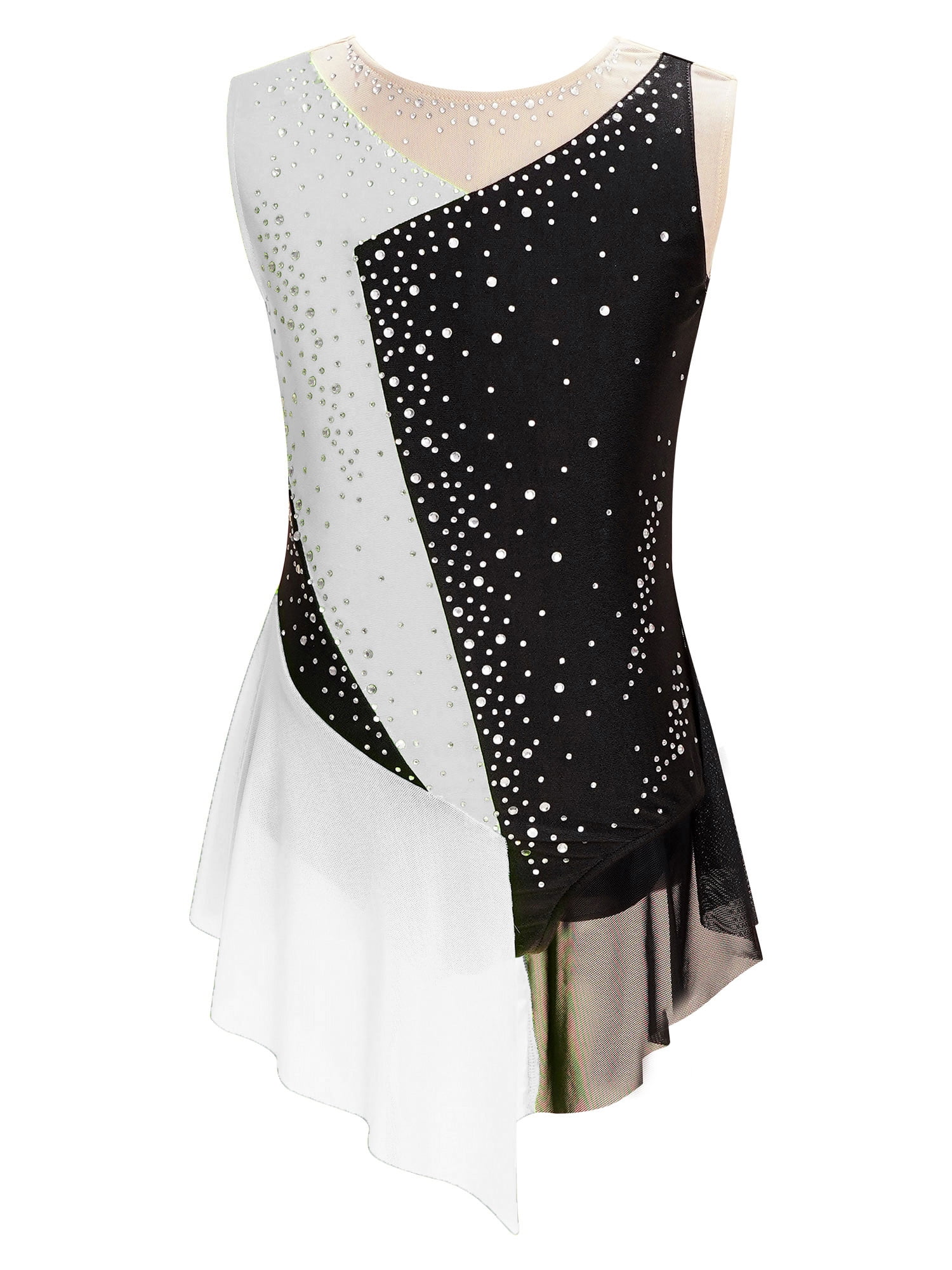 Miaeowve Kids Girls Figure Ice Skating Dress Ballet Dance Skirted ...