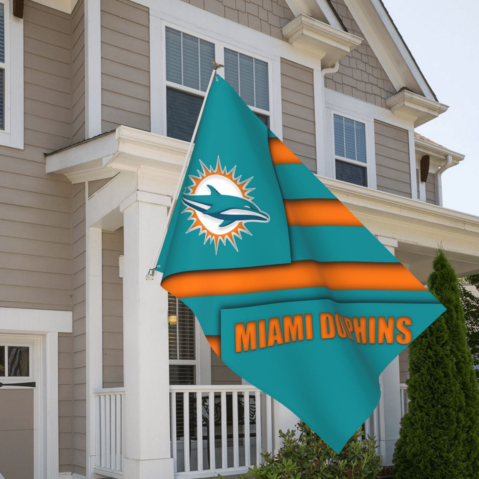 Miami 5x8ft Outdoor Decorative Flag, American Football Team Fan Game ...