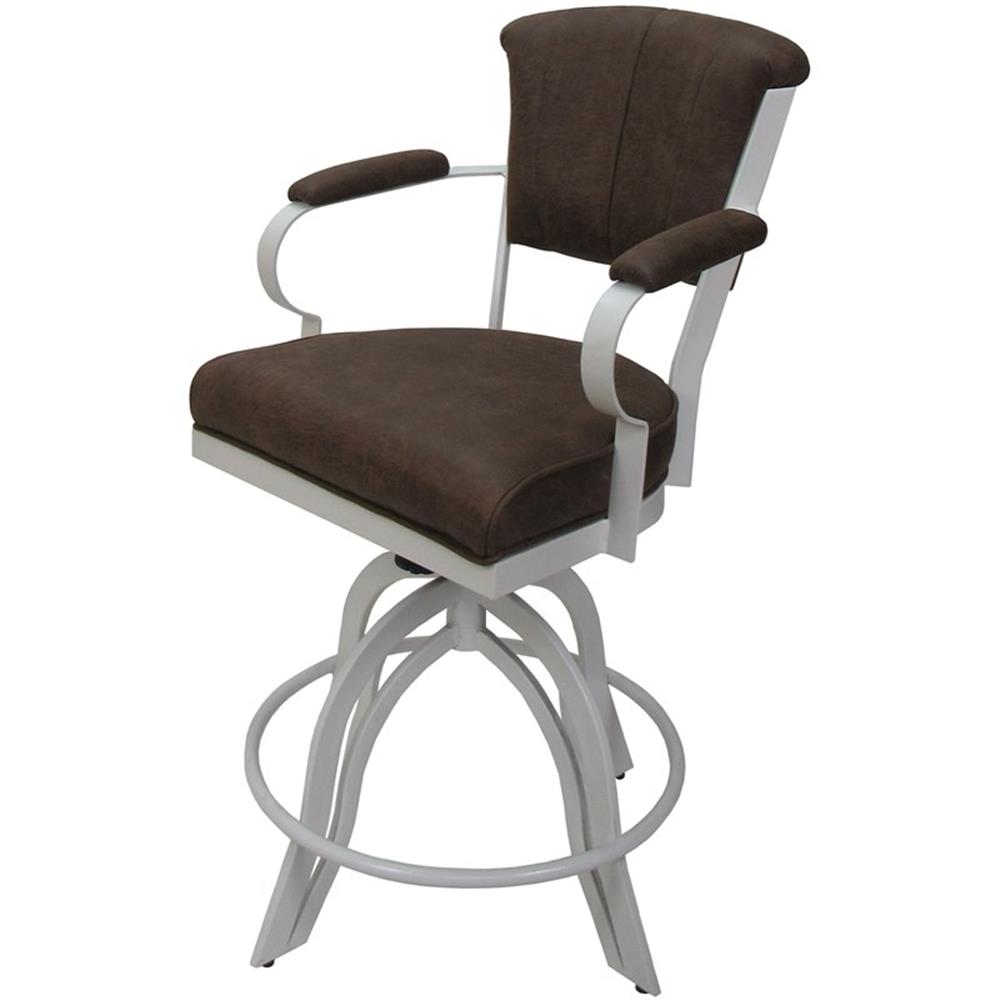 Miami Bar Height 30"Swivel Tilt Metal Bar Stool-Outlier Ash Fabric ...