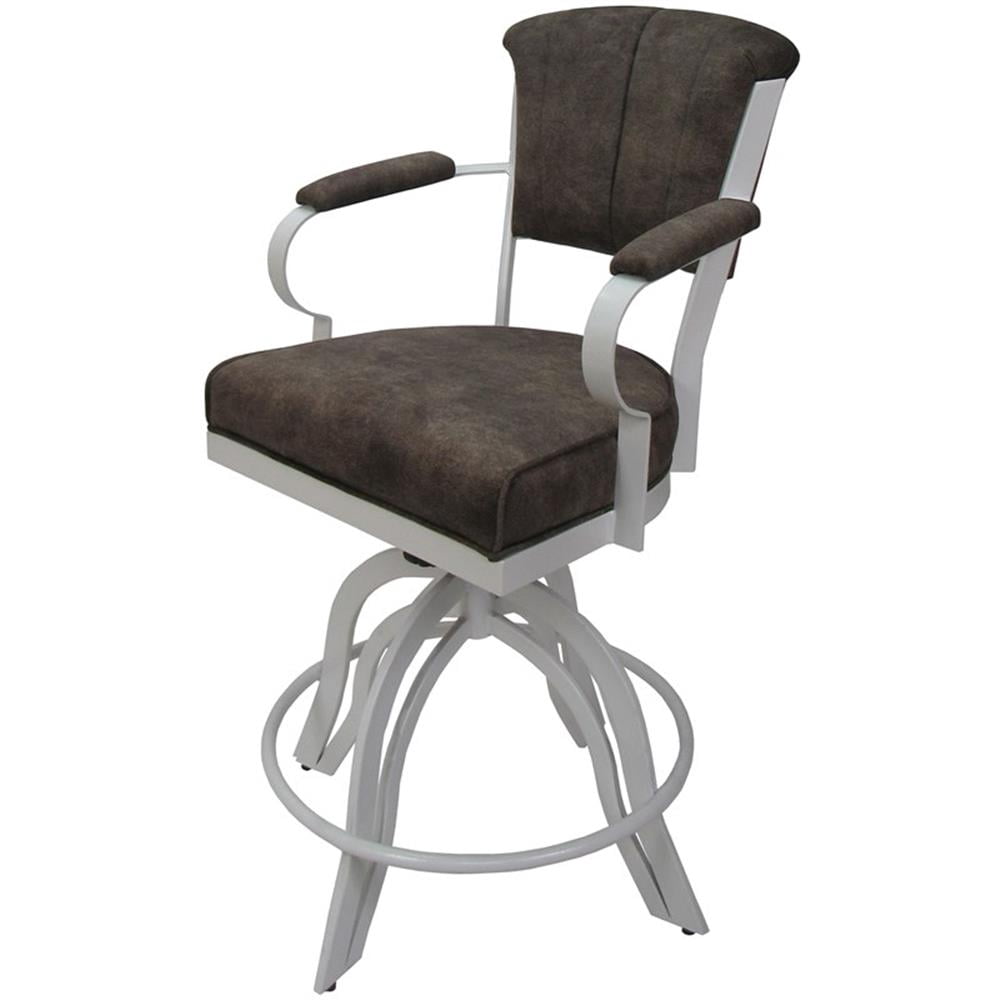 Miami Bar Height 30" Swivel Tilt Metal Bar Stool - Tobacco Fabric ...