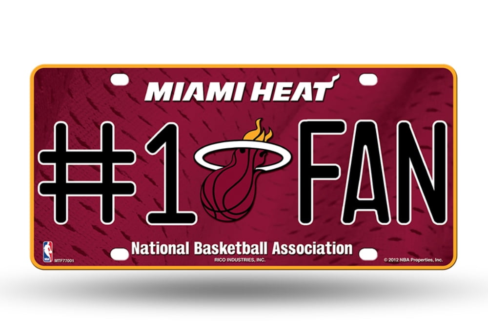 Miami Basketball Heat #1 Fan Metal License Plate Tag - Number One! Let ...