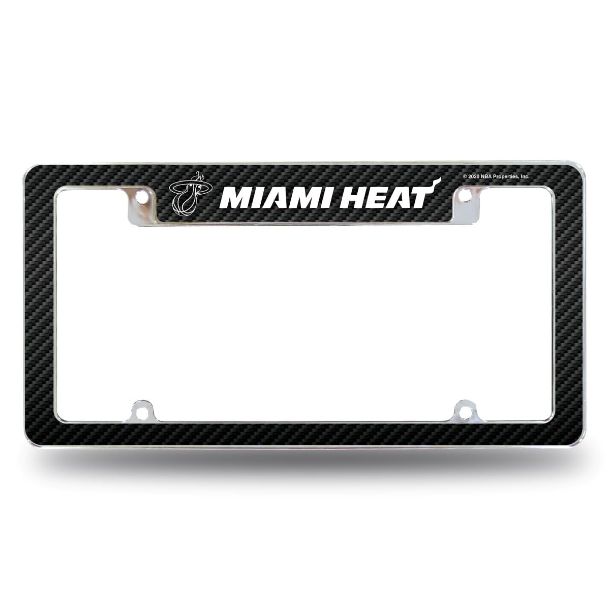 Miami Basketball Heat Chrome Metal License Plate Frame with Carbon ...