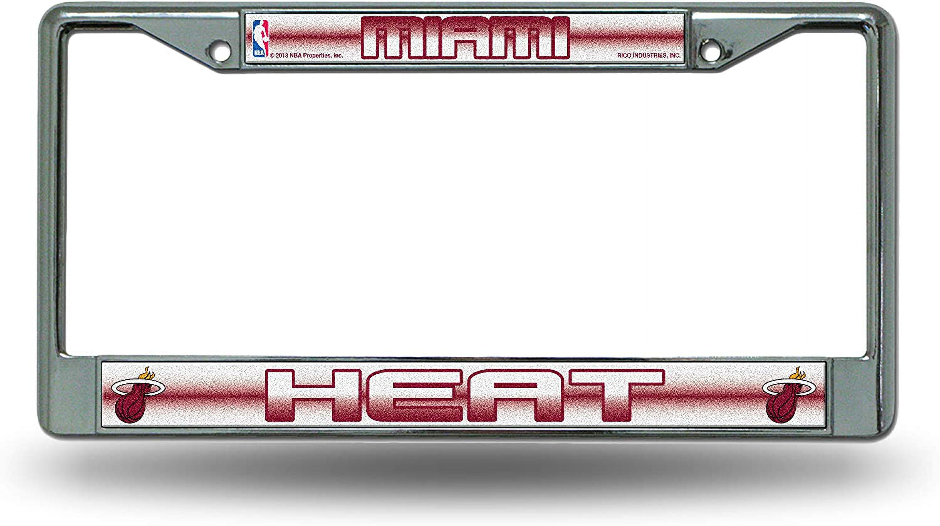 Miami Basketball Heat Standard Size Chrome License Plate Frame - It ...