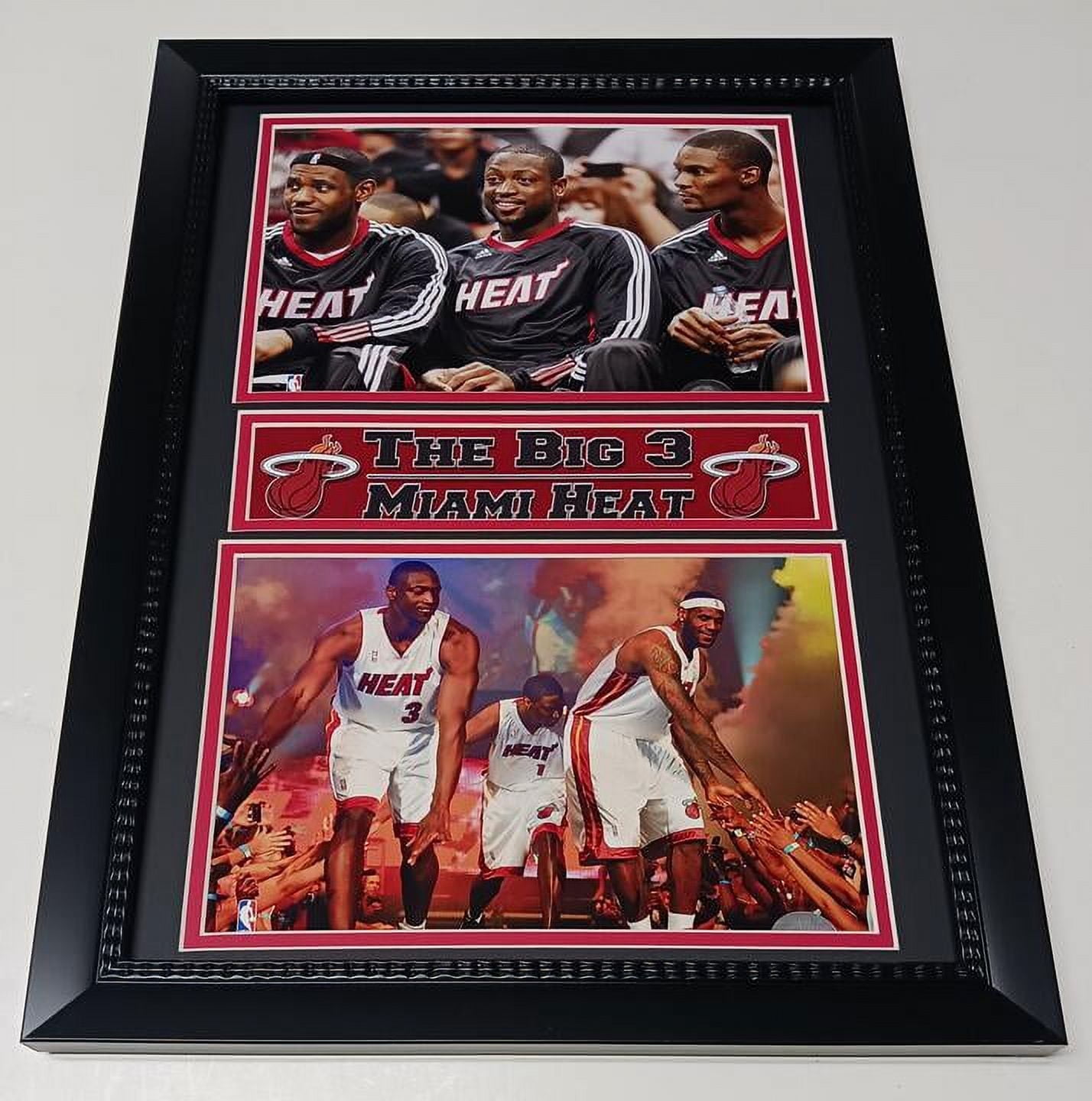 Miami Basketball The Big Three 12x18 Custom Frame - Walmart.com