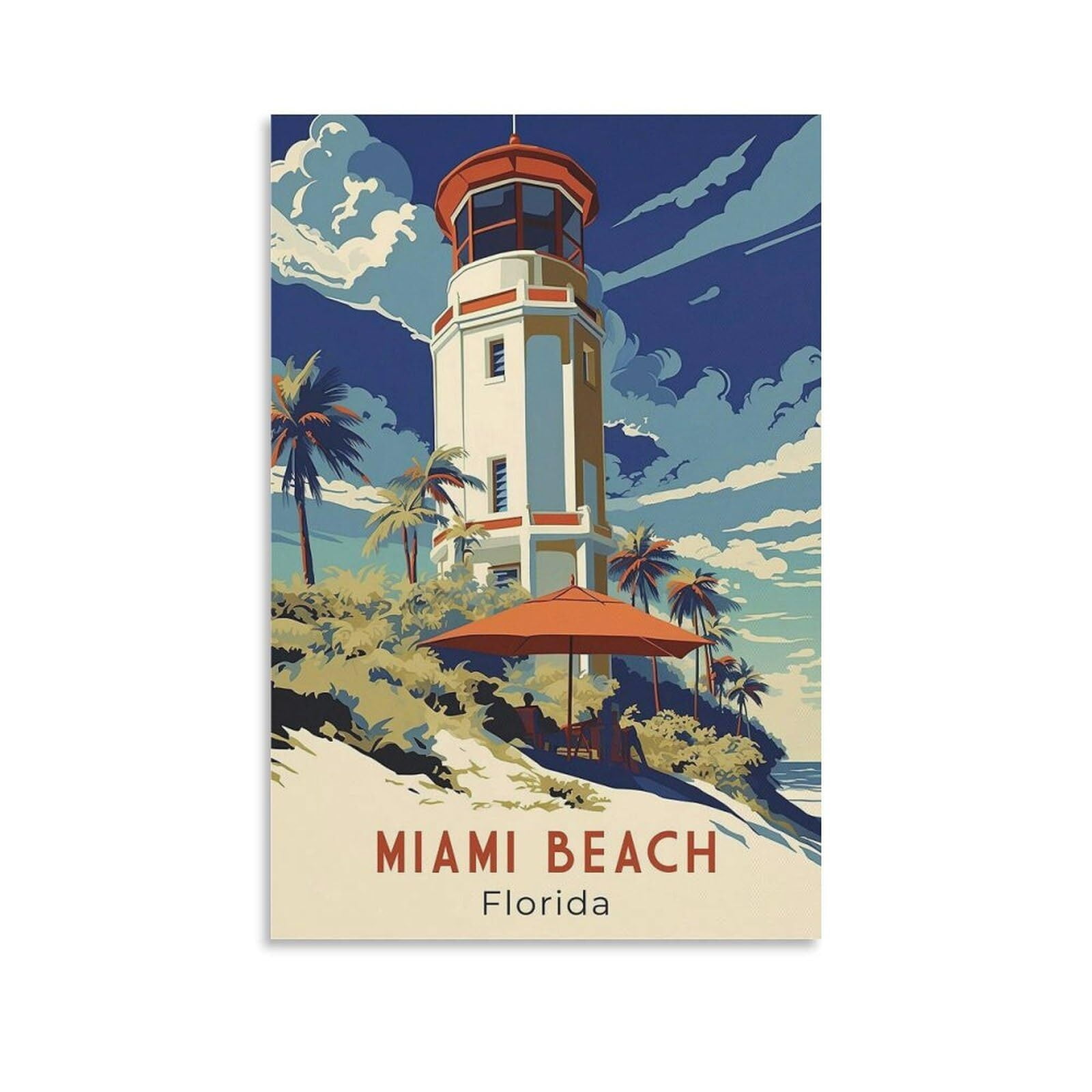 Miami Beach Florida Poster, Florida Beach Wall Art, Summer Poster ...