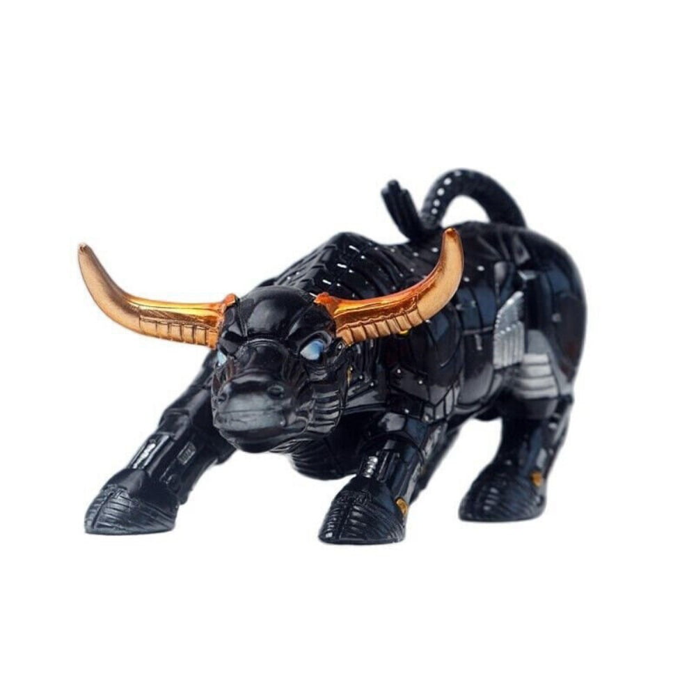 Miami Bitcoin Bull Statue Wall Street Bull Figure Model OX Desk Decor ...