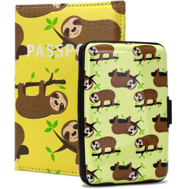 Miami CarryOn RFID Protected Wallet and Passport Cover Set (Happy ...