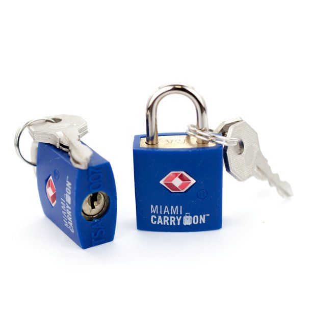Miami CarryOn TSA Approved Padlock - TSA Keyed Luggage Lock Pair ...