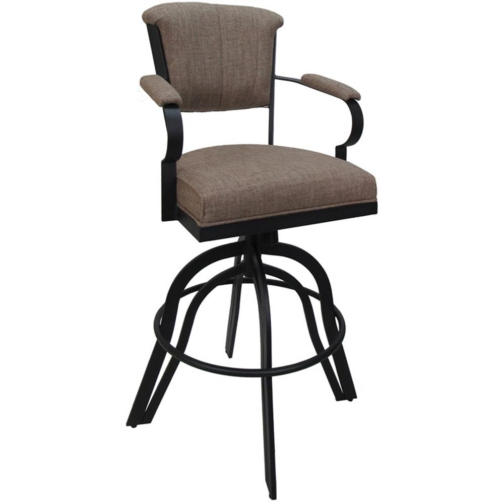 Miami Counter Height 26" Swivel Tilt Metal Bar Stool - Basin Beige ...