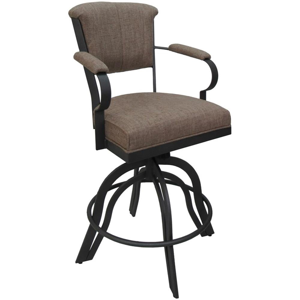 Miami Counter Height 26" Swivel Tilt Metal Bar Stool - Basin Beige ...