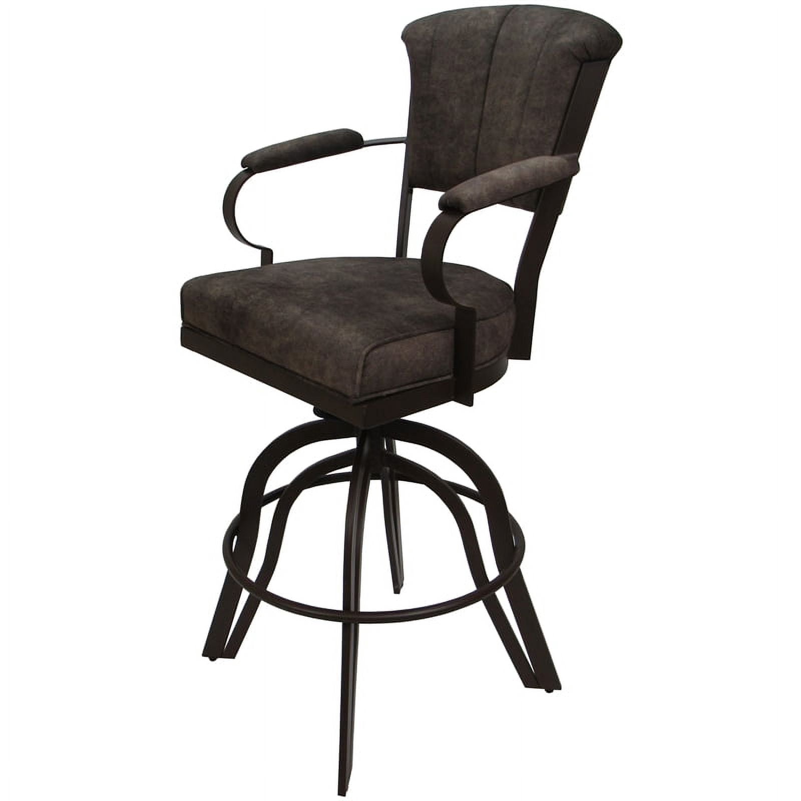 Miami Counter Height 26" Swivel Tilt Metal Bar Stool-Outlier Ash Fabric ...