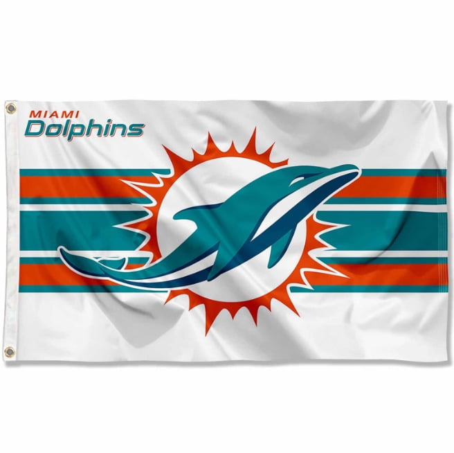 Miami_Dolphin Flag, Blue White, Gifts for Football Sport Fans Garden ...