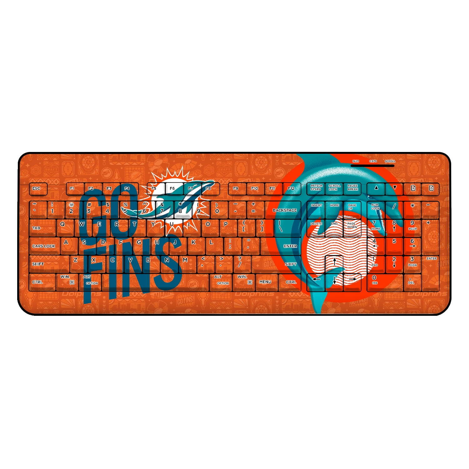 Miami Dolphins 2024 Illustrated Limited Edition Wireless Keyboard ...