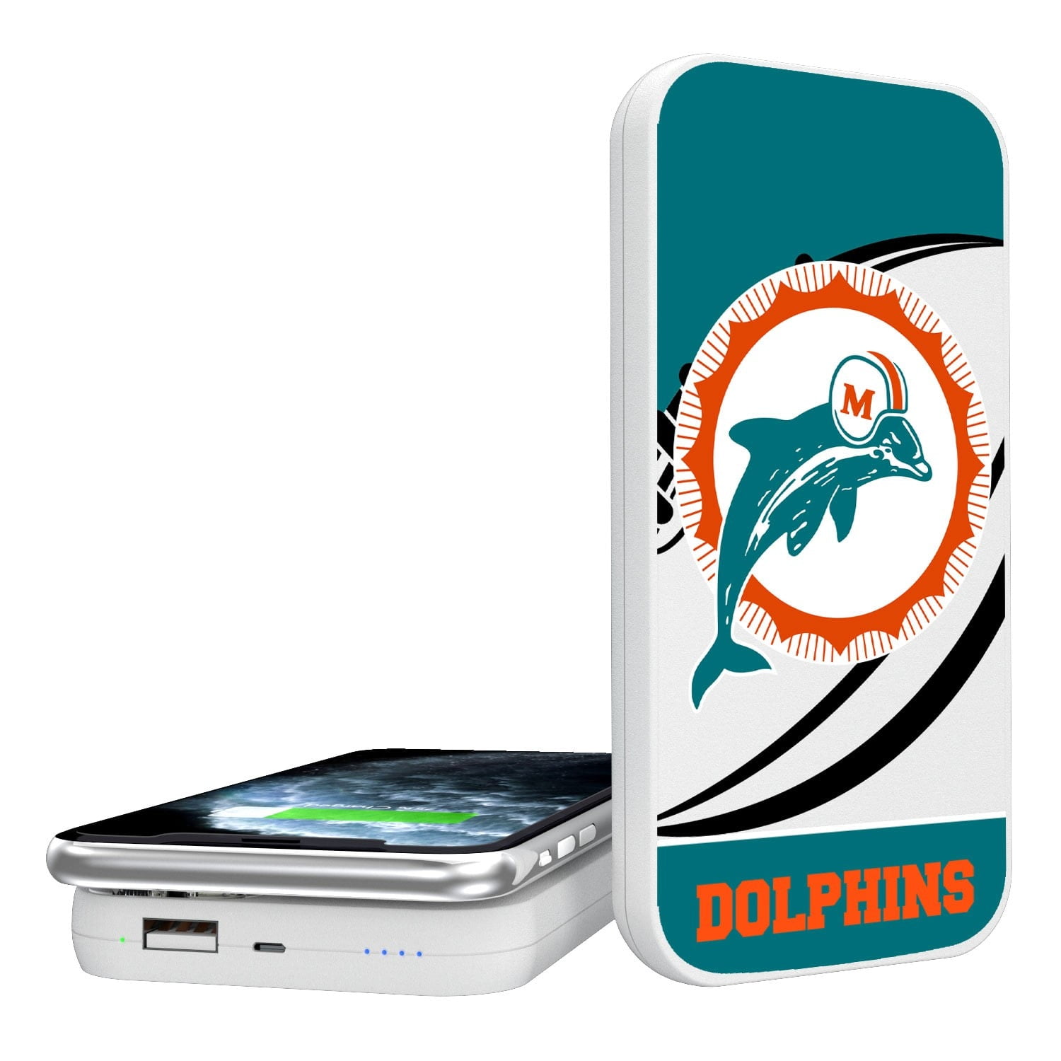 Miami Dolphins 5000 mAh Passtime Design Wireless Power Bank - Walmart.com