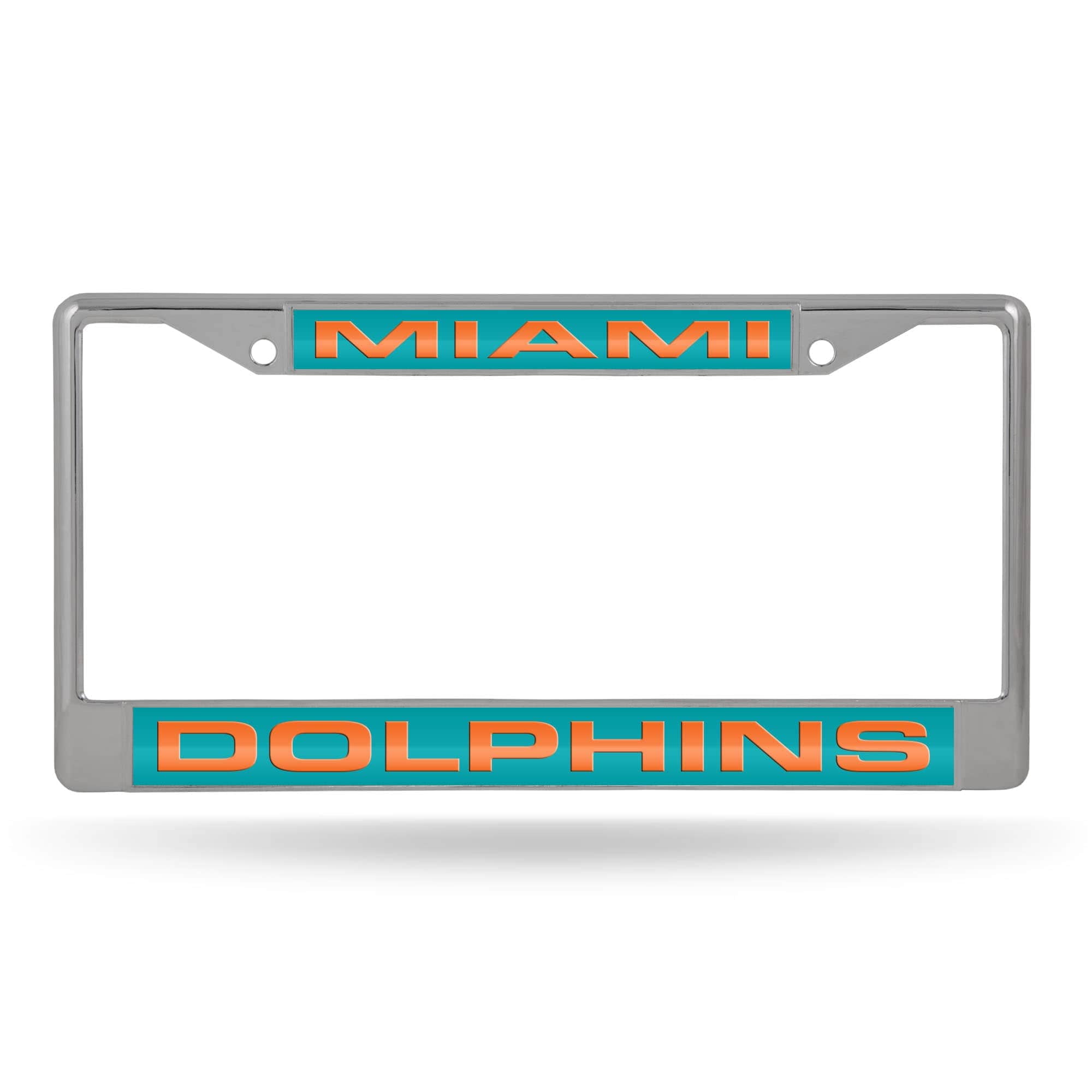Miami Dolphins Laser Chrome License Plate Frame - Walmart.com