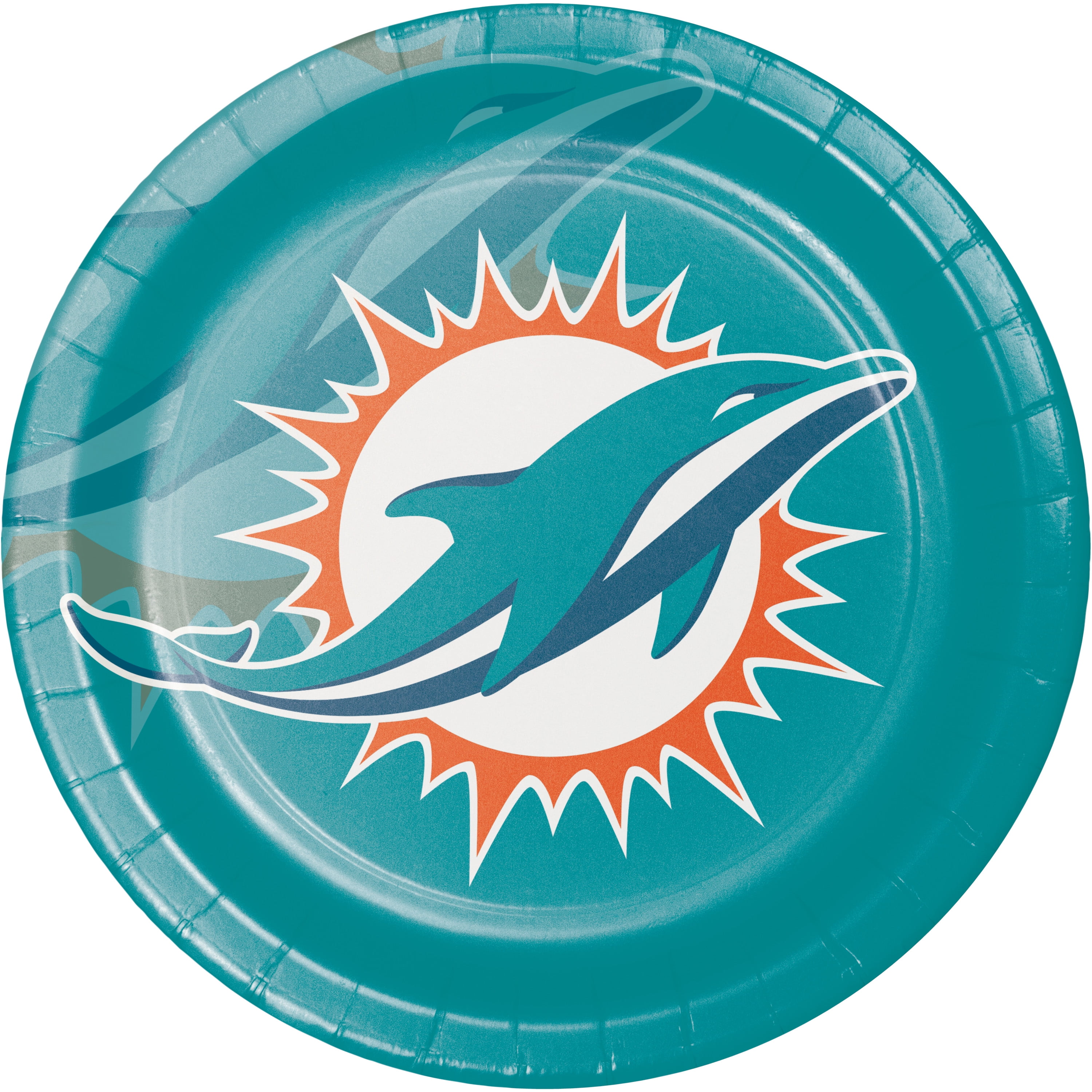 Miami Dolphins Paper Plates 24 Count for 24 Guests - Walmart.com