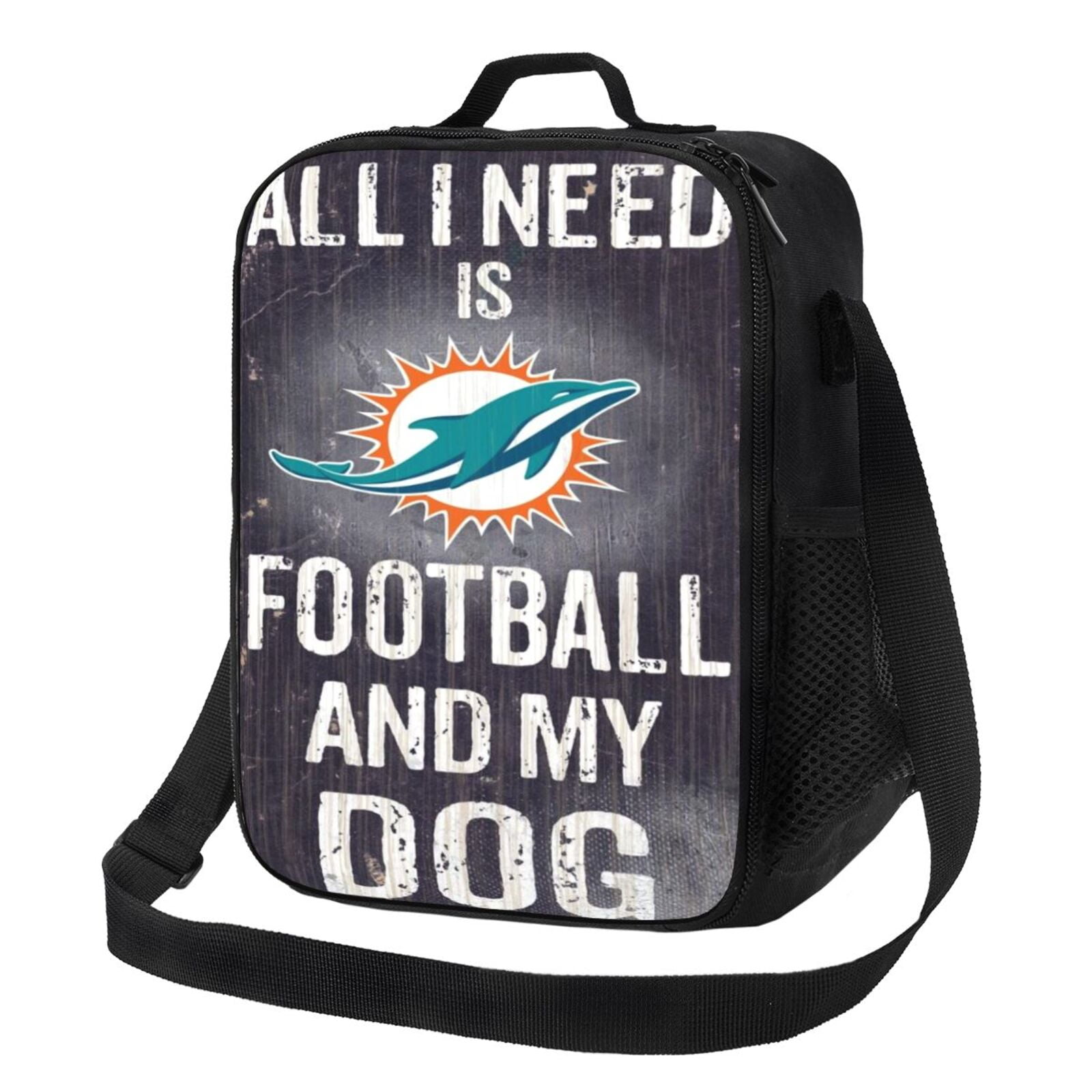 Dolphins Football Team Lunch Box Insulation Single Shoulder Hand-Held ...
