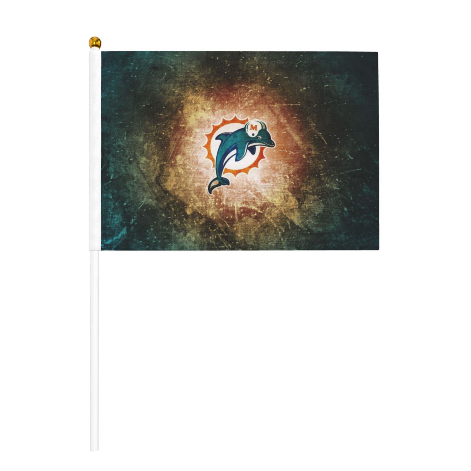 Dolphins Football Team support double-sided hand-waved flag 5.5x8.2in ...