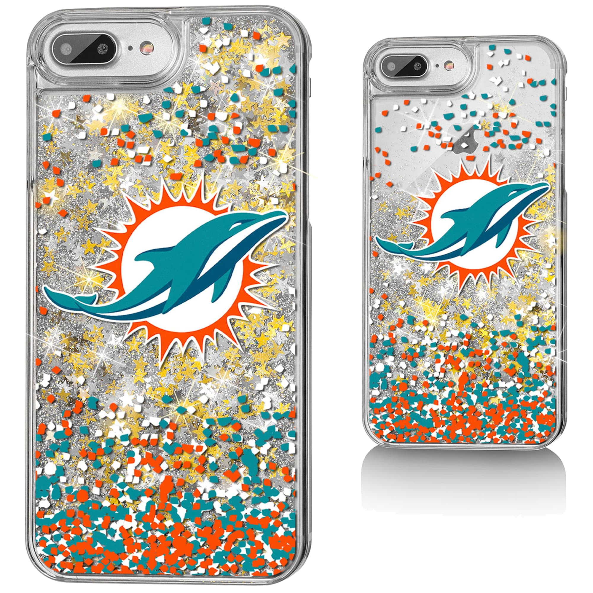 Miami Dolphins iPhone Glitter Case with Confetti Design - Walmart.com