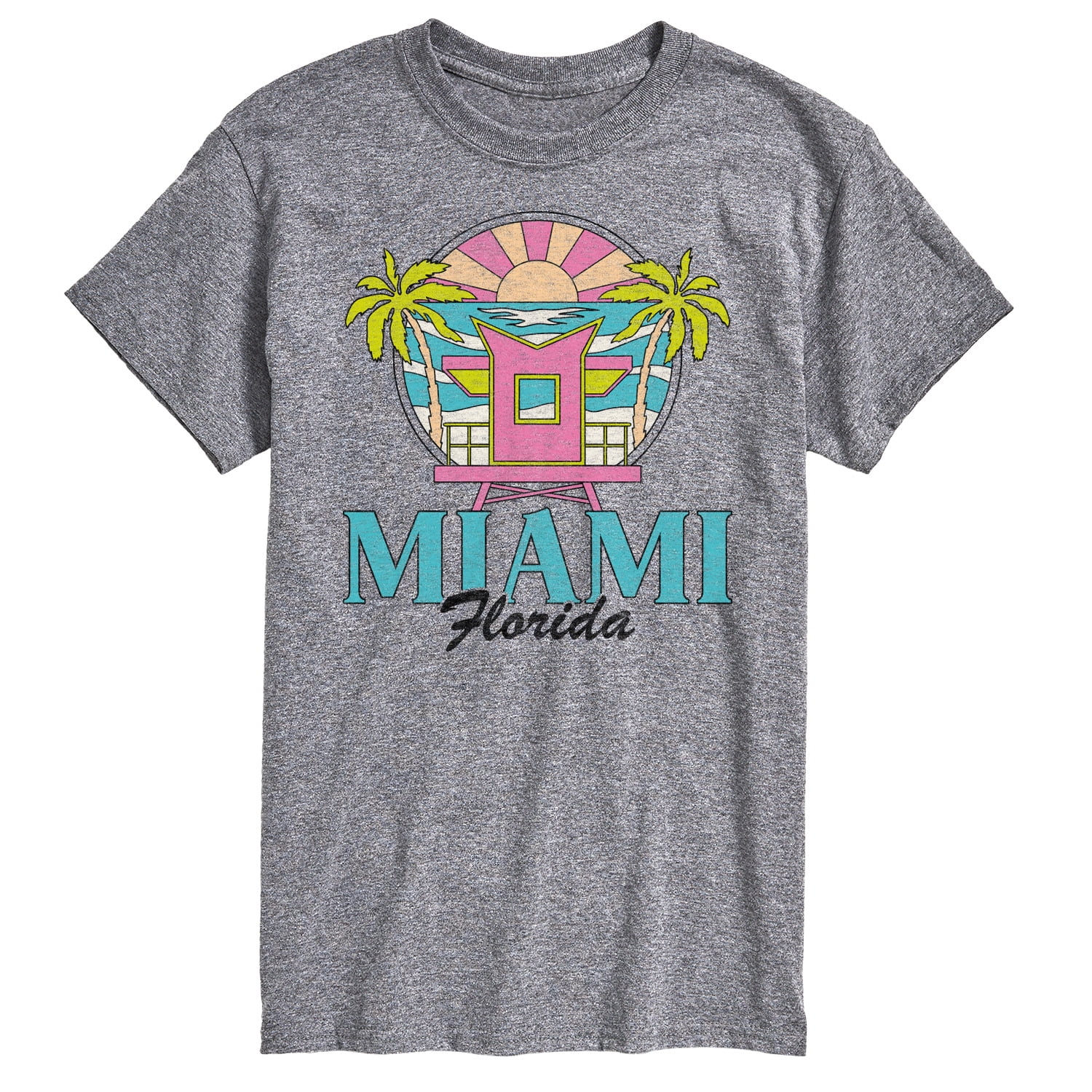 Miami Florida - Men's Short Sleeve Graphic T-Shirt - Walmart.com