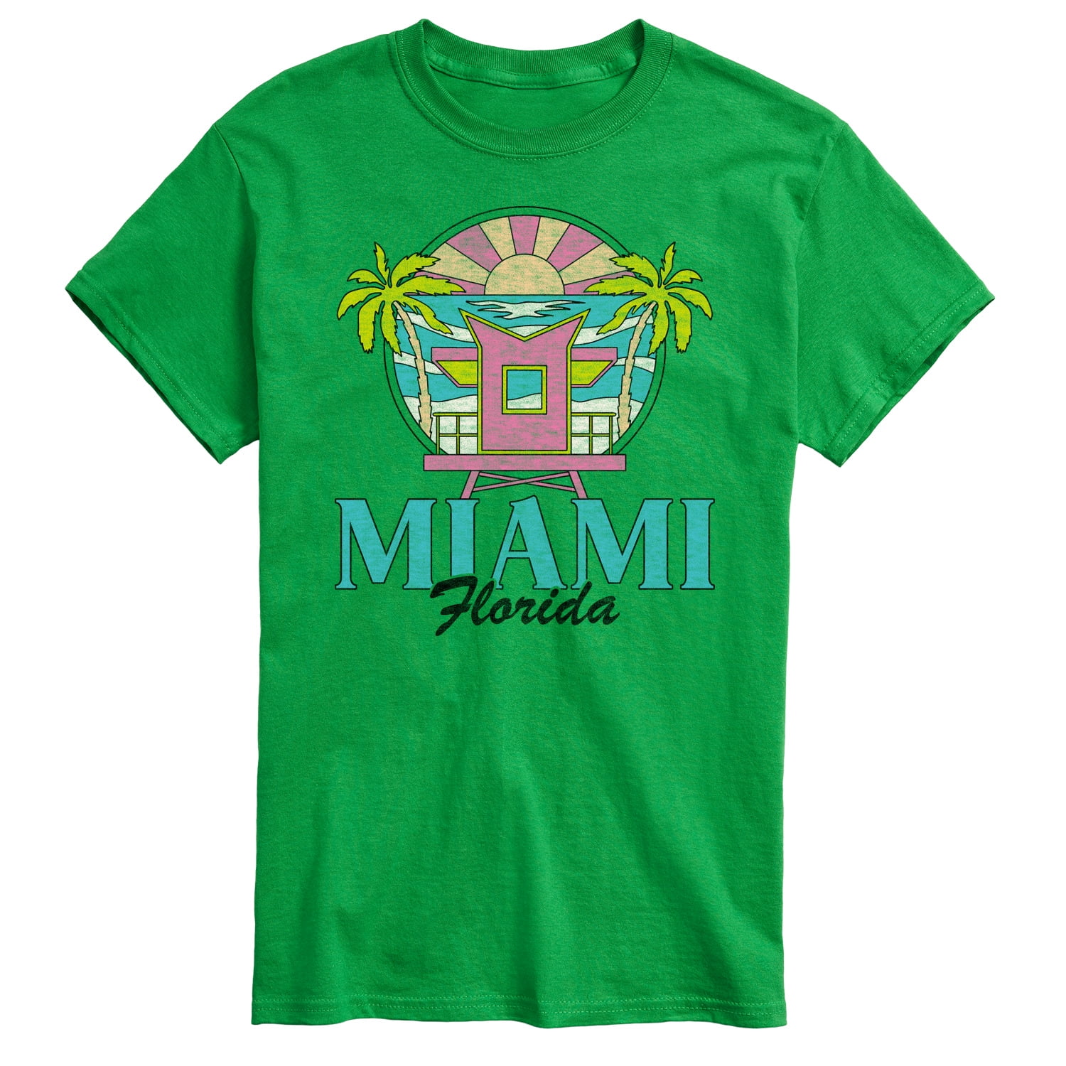 Miami Florida - Men's Short Sleeve Graphic T-Shirt - Walmart.com