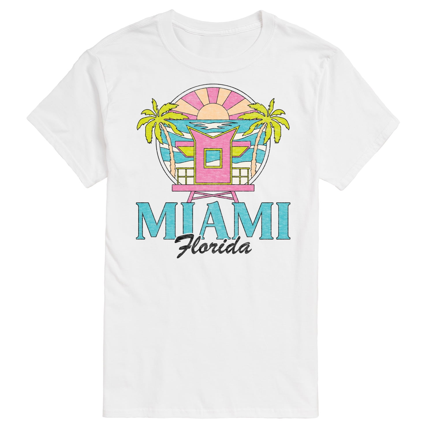 Miami Florida - Men's Short Sleeve Graphic T-Shirt - Walmart.com