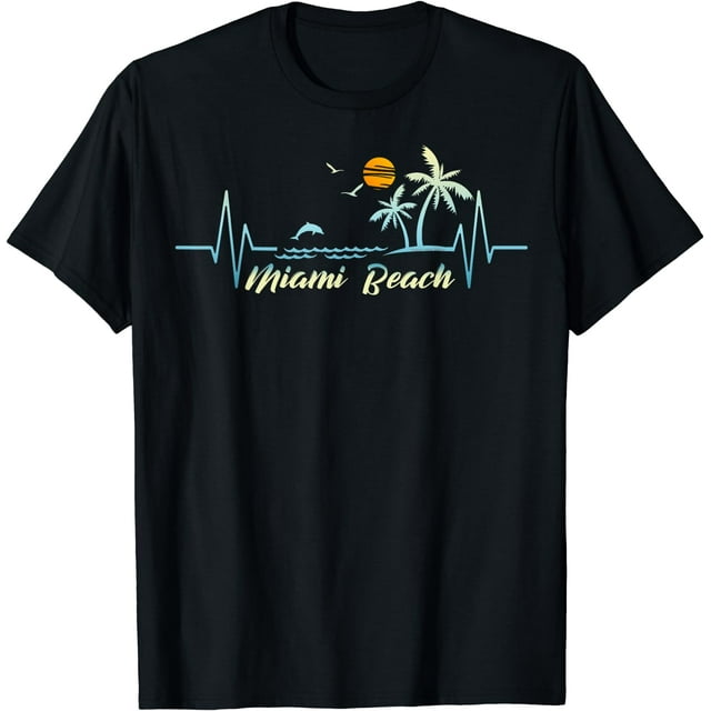 Miami Florida Souvenir Spring Break Miami Beach T-Shirt Black 4X-Large ...