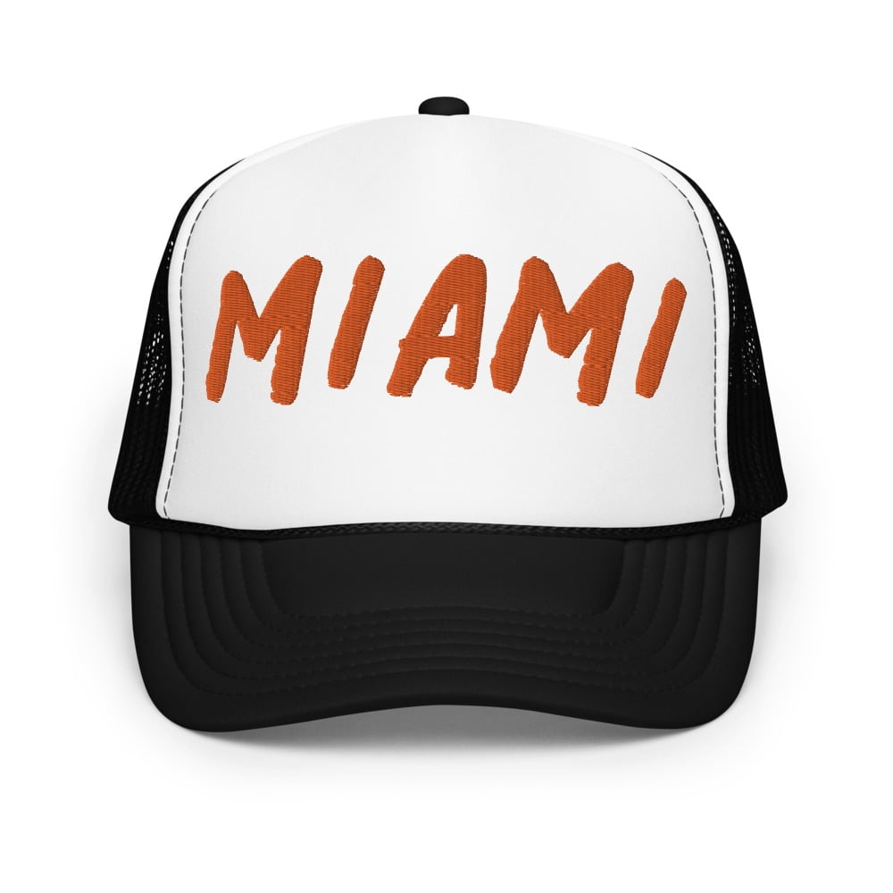 Miami Foam Trucker Hat (Black / White / Black) - Walmart.com