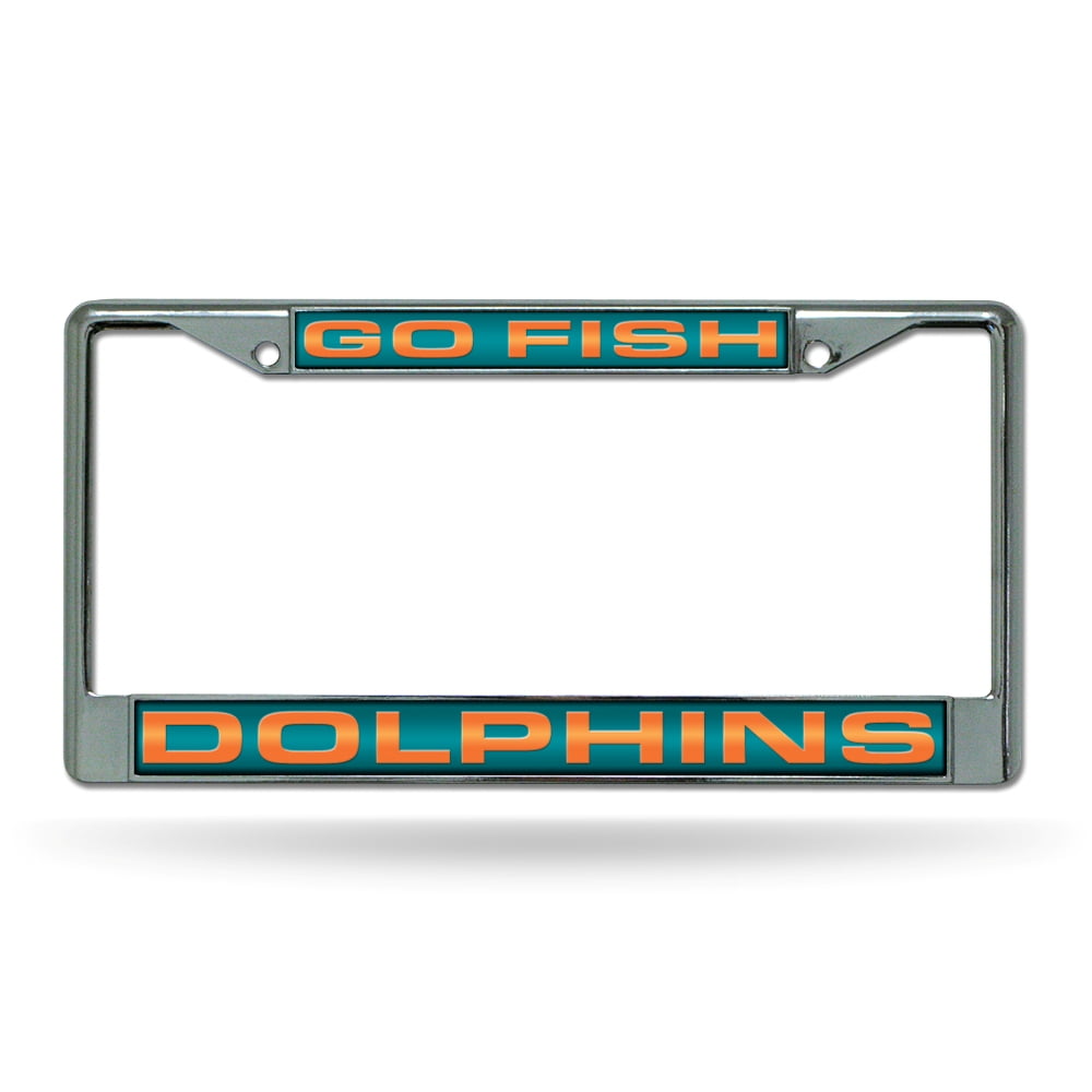 Miami Football Dolphins Go Fish Chrome Metal Laser Cut License Plate ...