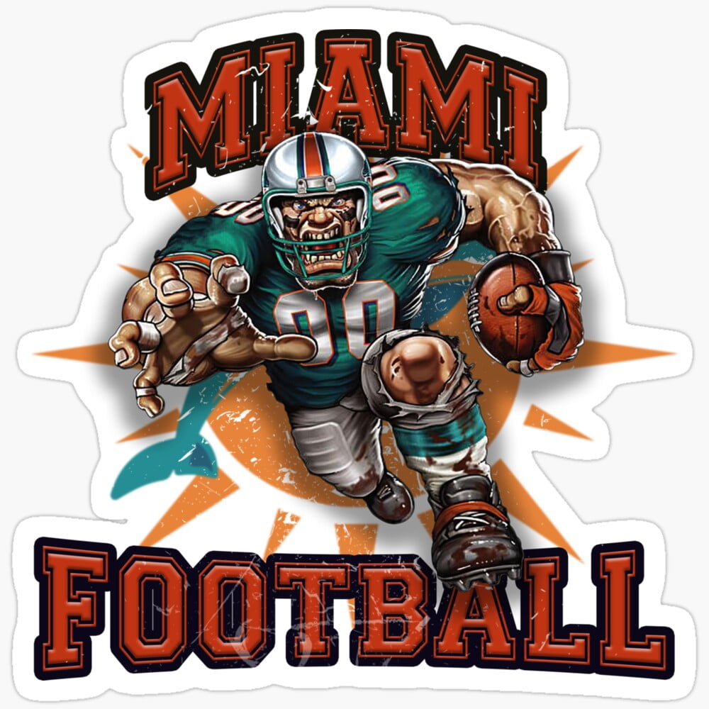 Miami Football Sticker Baseball Sticker, Football Sticker, Basketball ...