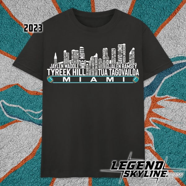 Miami Football Team 23 Player Roster, Miami City Skyline shirt ...