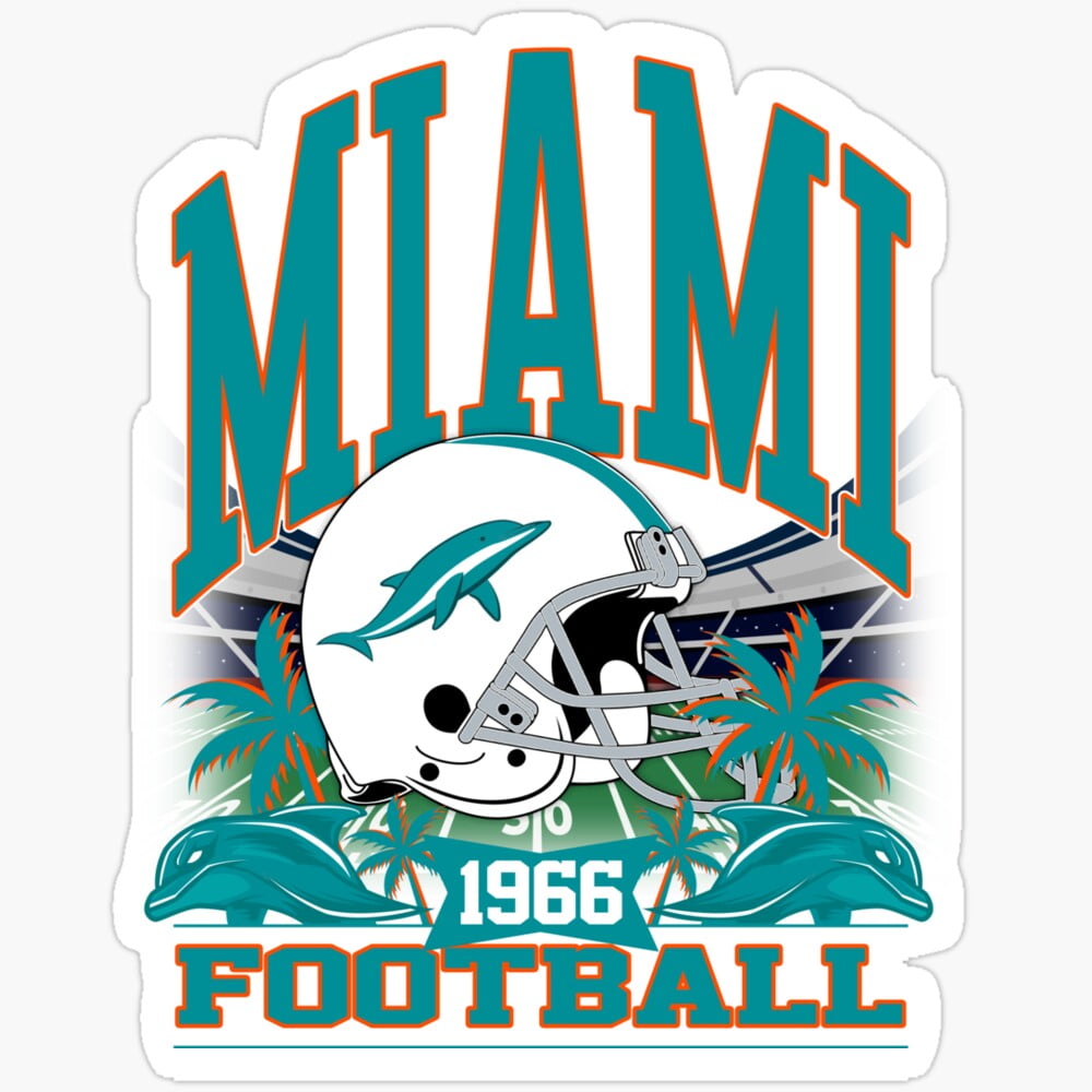 Miami Football - Vintage Gridiron Legacy Sticker Baseball Sticker ...