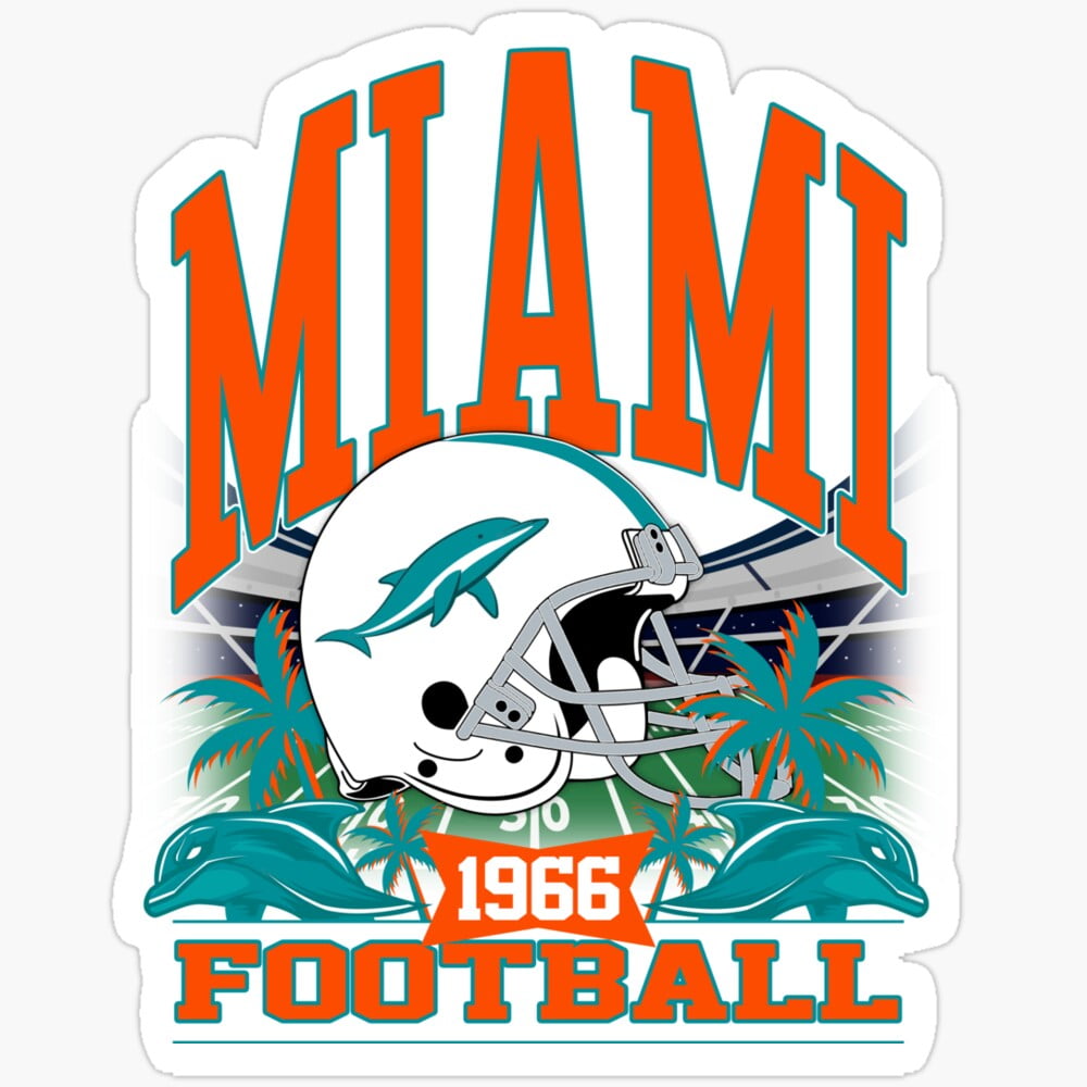 Miami Football - Vintage Gridiron Legacy V2 Sticker Baseball Sticker ...