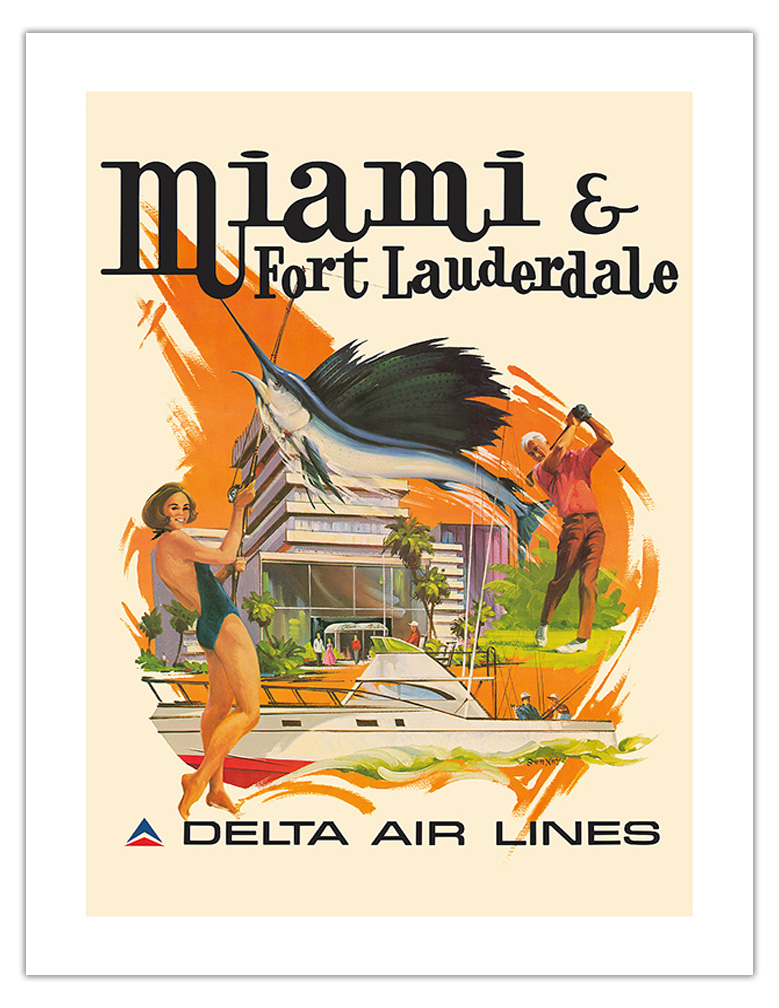 Miami & Fort Lauderdale Florida - Delta Air Lines - Vintage Airline ...