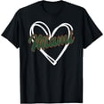 Miami Heart Vintage Black T-Shirt with Stylish Cursive Font and White ...