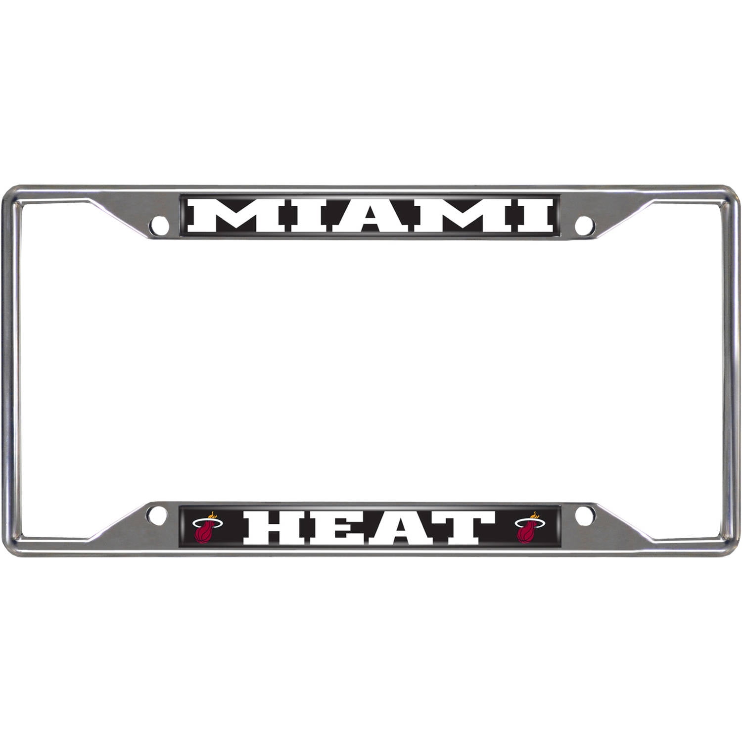 Miami Heat Chrome Metal License Plate Frame, 6.25in x 12.25in - Walmart.com