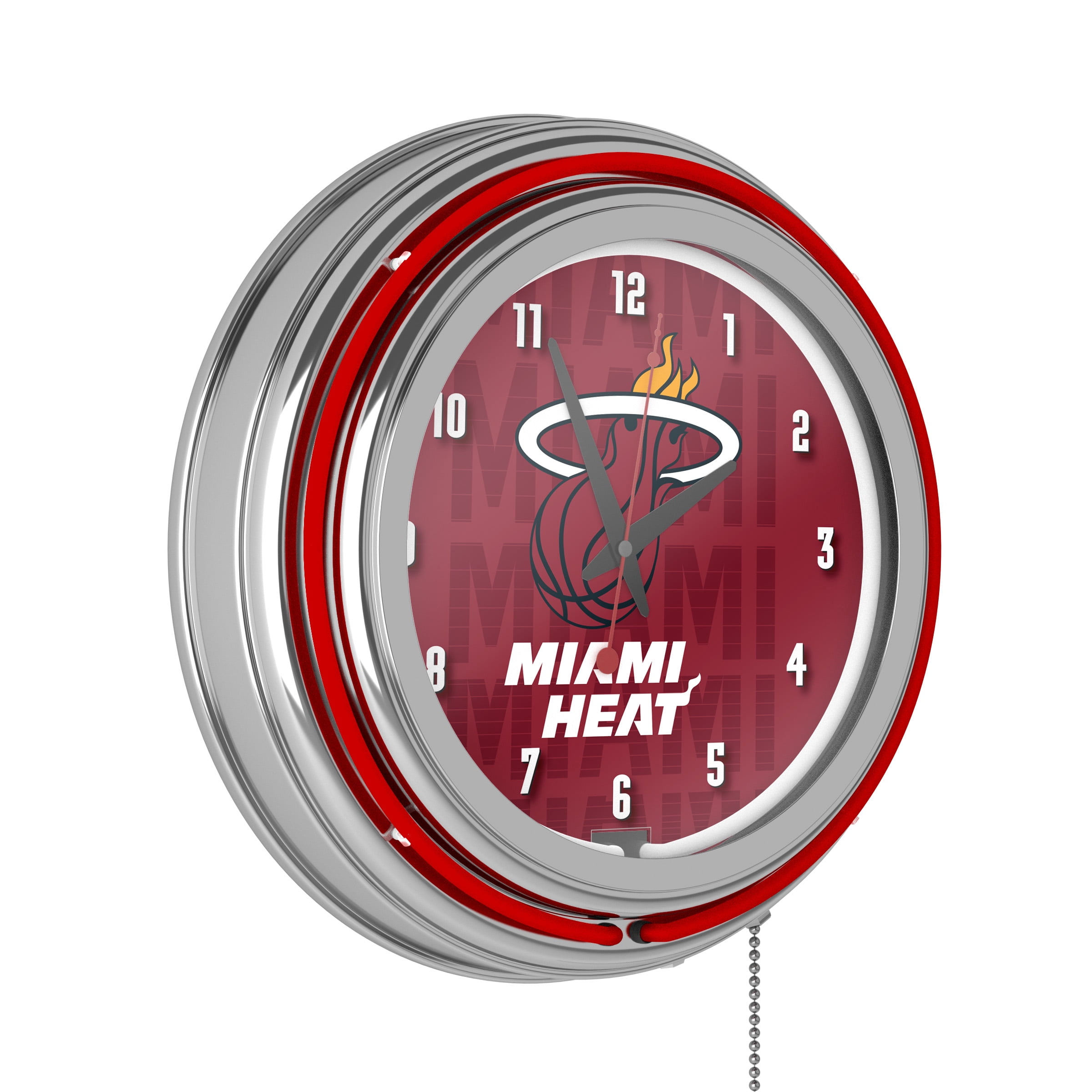 Miami Heat City Retro Neon Analog Wall Clock with Pull Chain - Walmart.com