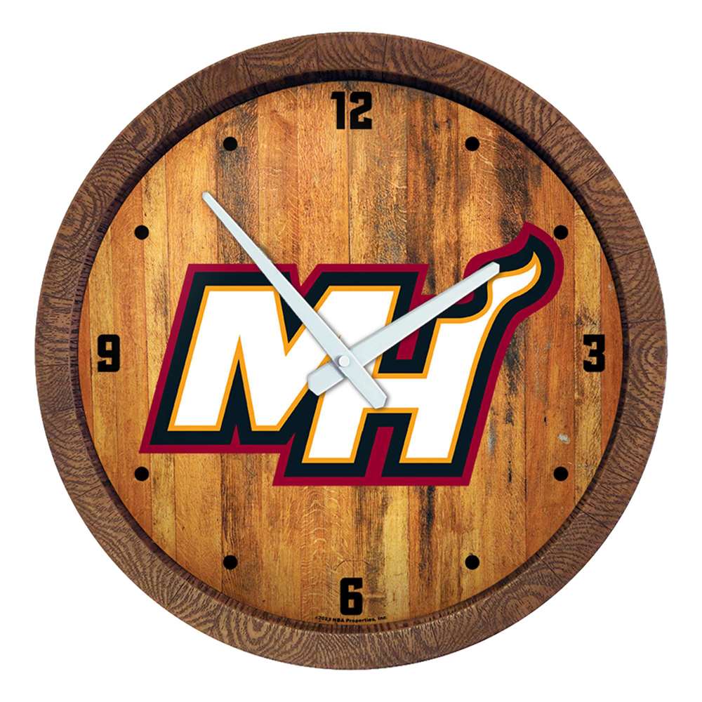Miami Heat: Logo - "Faux" Barrel Top Clock - Walmart.com