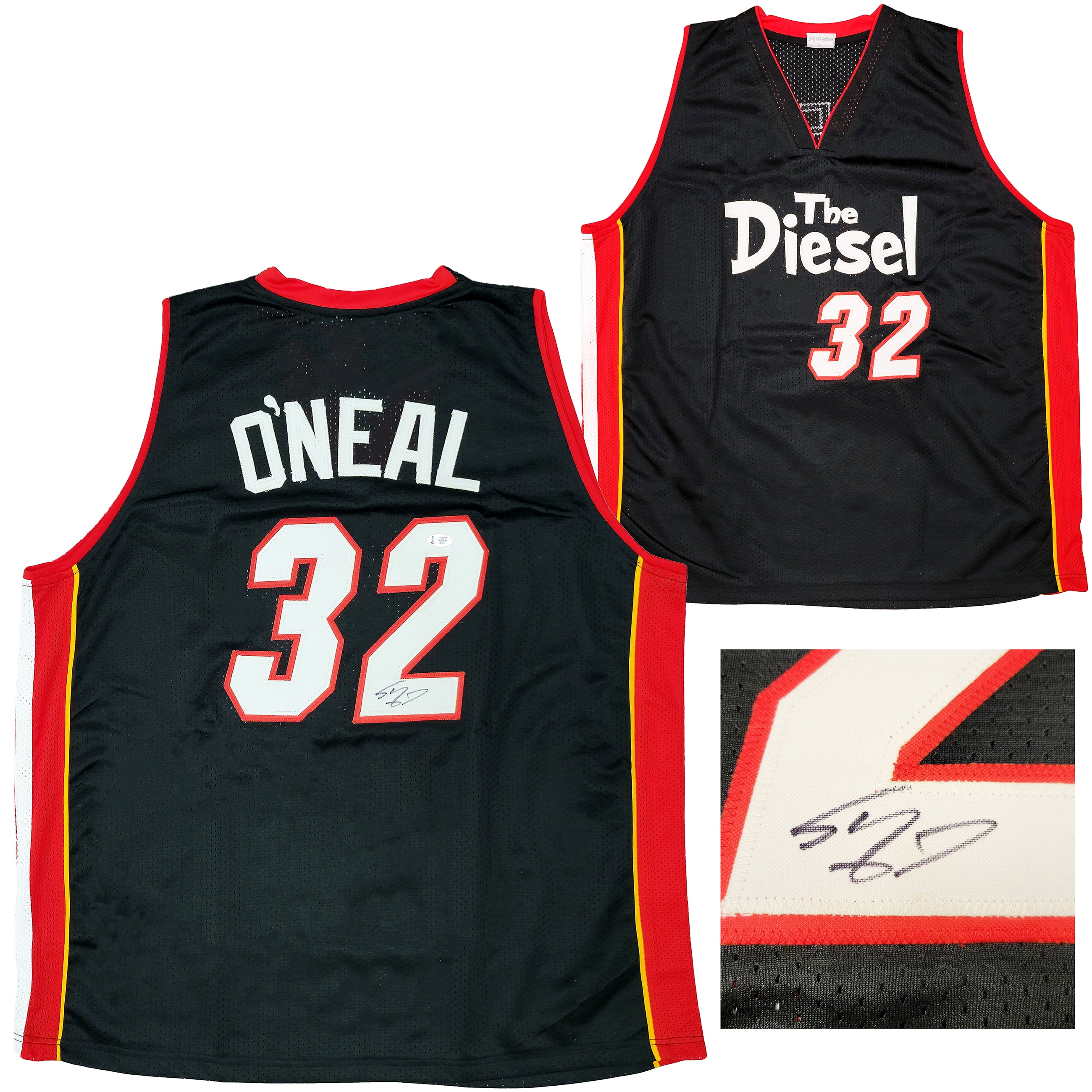 Miami Heat Shaquille Shaq O'Neal Autographed Black Jersey The Diesel ...