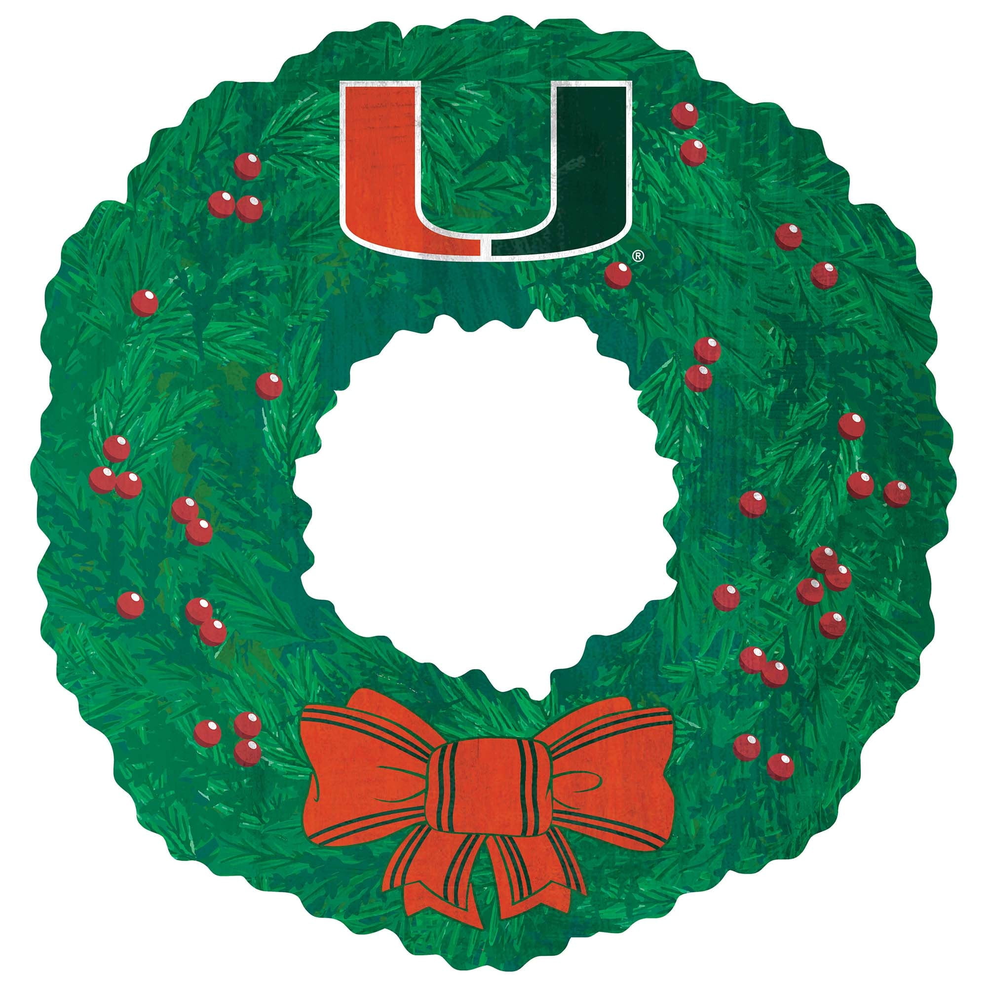 Miami Hurricanes 16'' Team Wreath Sign - Walmart.com