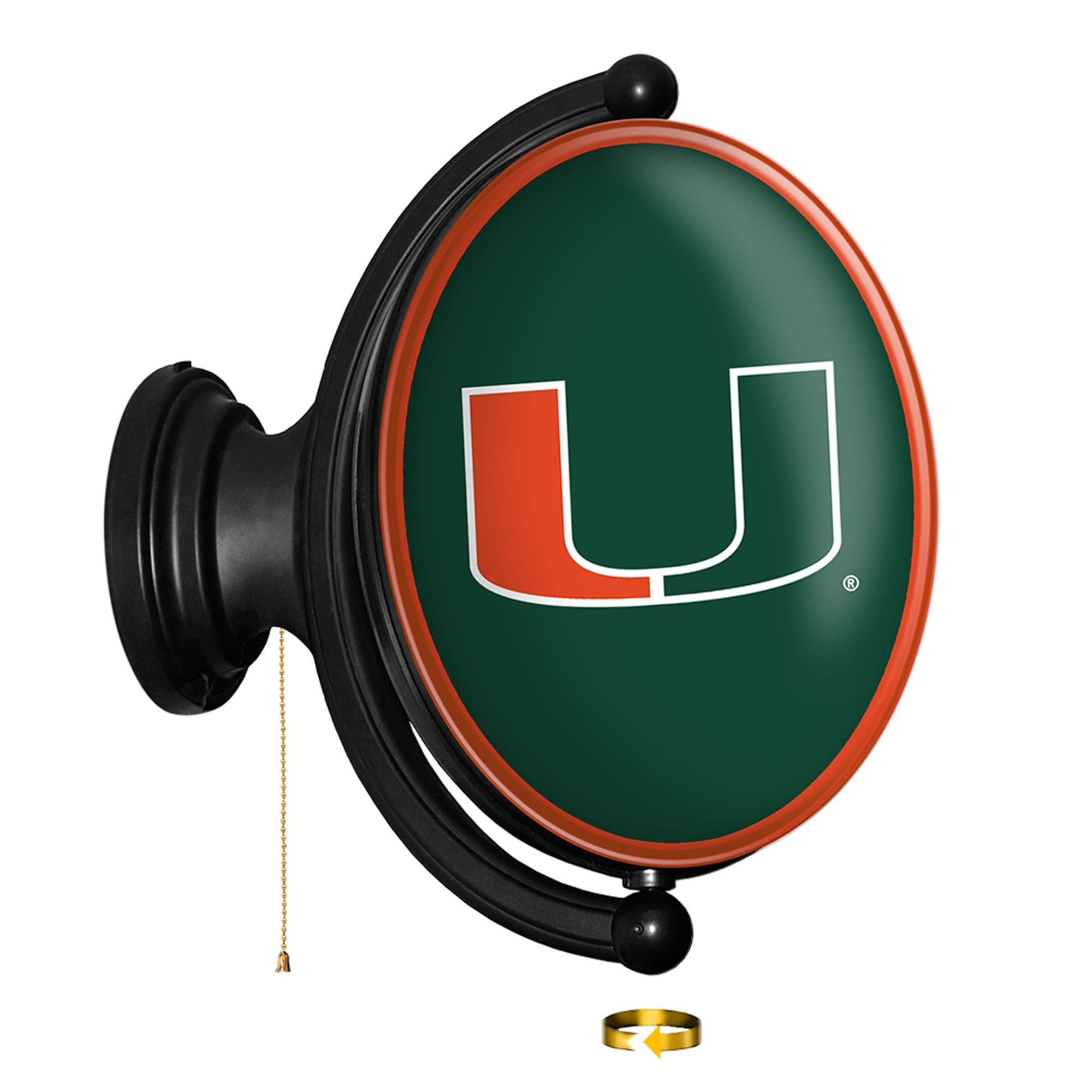 Miami Hurricanes 21'' x 23'' Rotating Lighted Wall Sign - Walmart.com