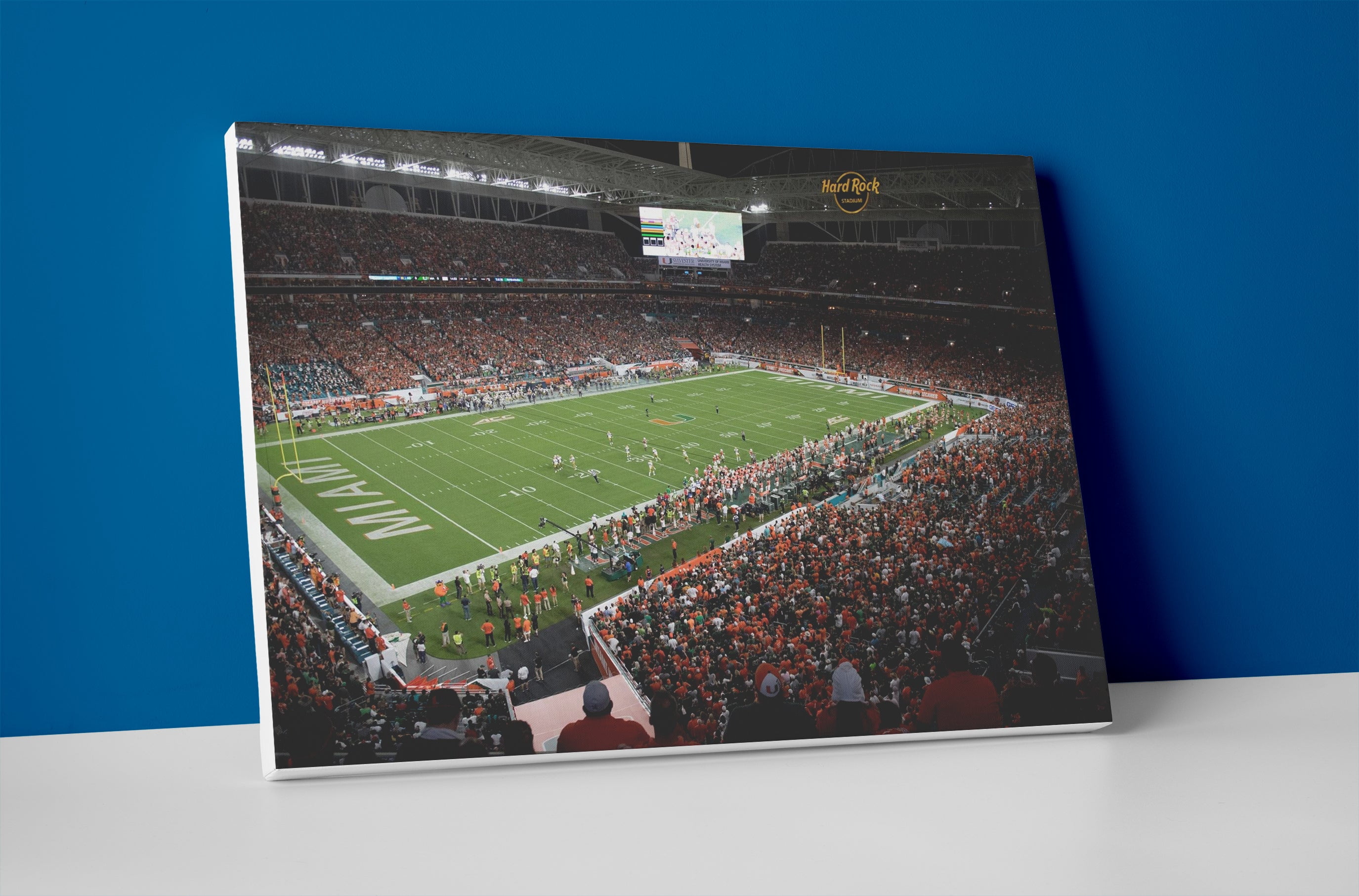 Miami Hurricanes Football Stadium Poster or Wrapped Canvas - Walmart.com