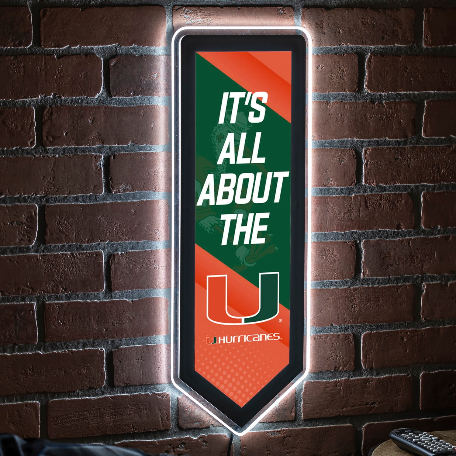 Miami Hurricanes LED Wall Pennant - Walmart.com